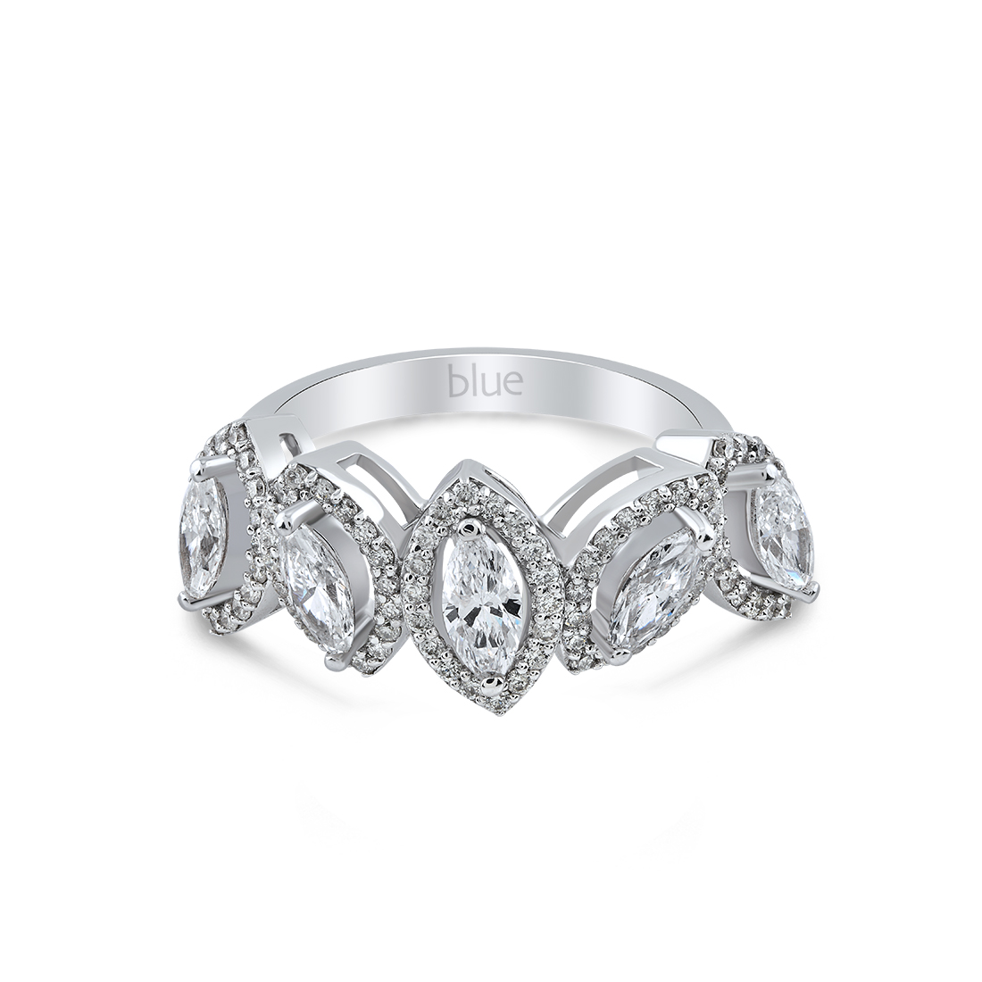 1,20 Karat Pırlanta Markiz Tasarım Yüzük - 9500208331 -#N# Blue Diamond